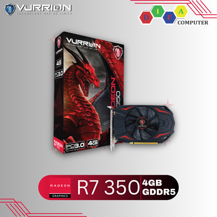 Vga Card Vurrion R7 350 4GB 2GB GDDR5 128bit | Shopee Philippines