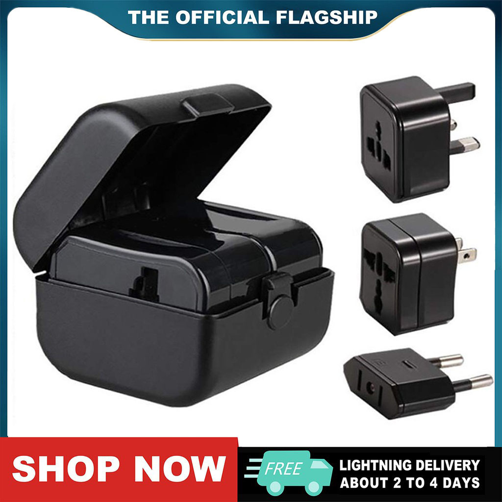 3 In 1 Universal Adaptor Global Travel Conversion 3 Sockets Converter ...