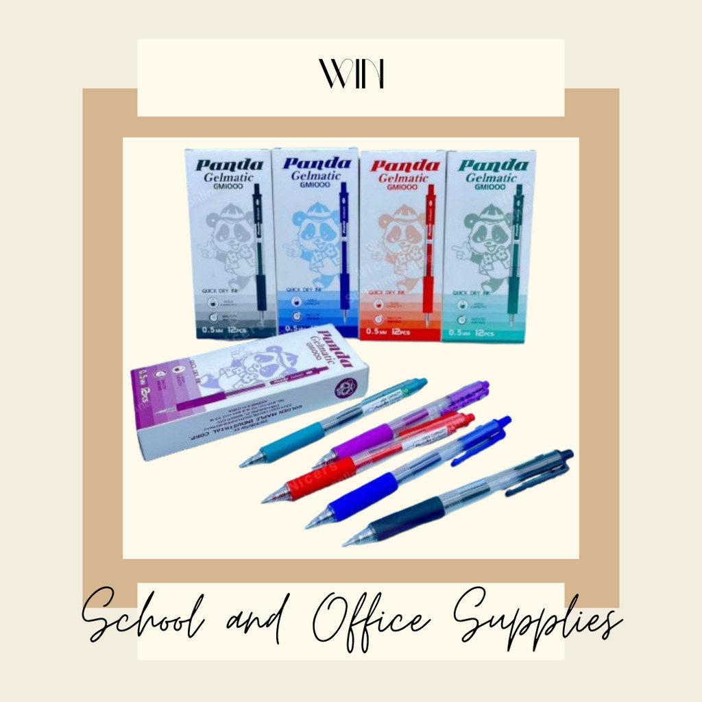 Panda Gelmatic Retractable Pen per DOZEN | Shopee Philippines