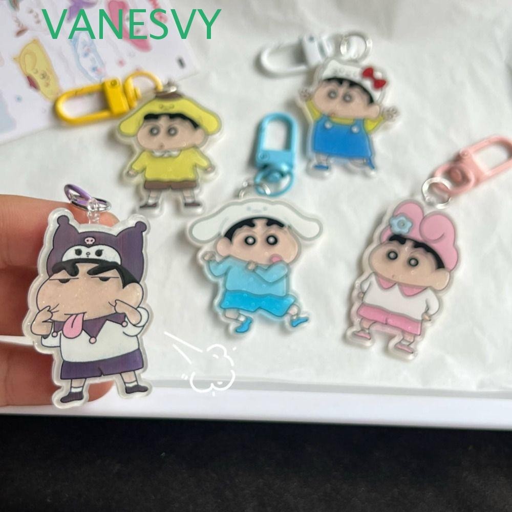 VANESVY Crayon Shin-chan Keychain, Pompom Purin KT Cat Kuromi Backpack ...