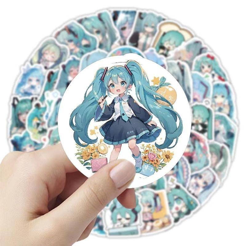 100Pcs/Lot Anime Hatsune Miku Stickers Toy Waterproof Computer Mobile ...