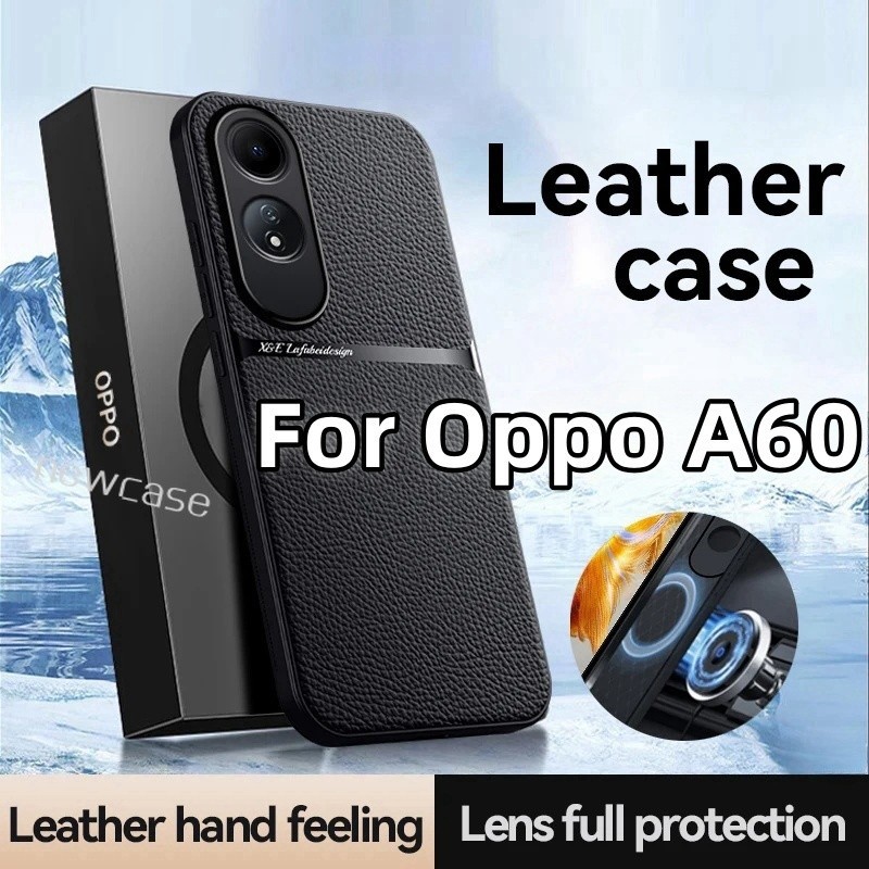 Leather Magnetic Phone Case For Oppo A60 4G 2024 OppoA60 A 60 ...
