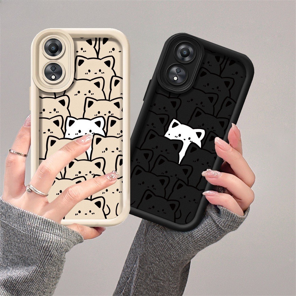 Black cat grey cat mobile phone case ay angkop para sa Redmi 9A A1/A2 ...