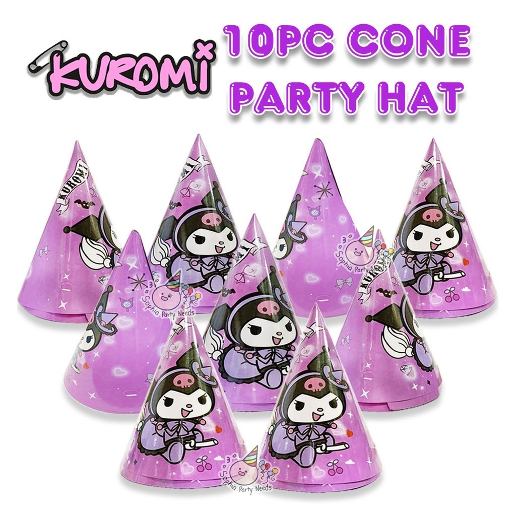 Kuromi Design Party hat 20cm Cone Shape (10pc) | Shopee Philippines