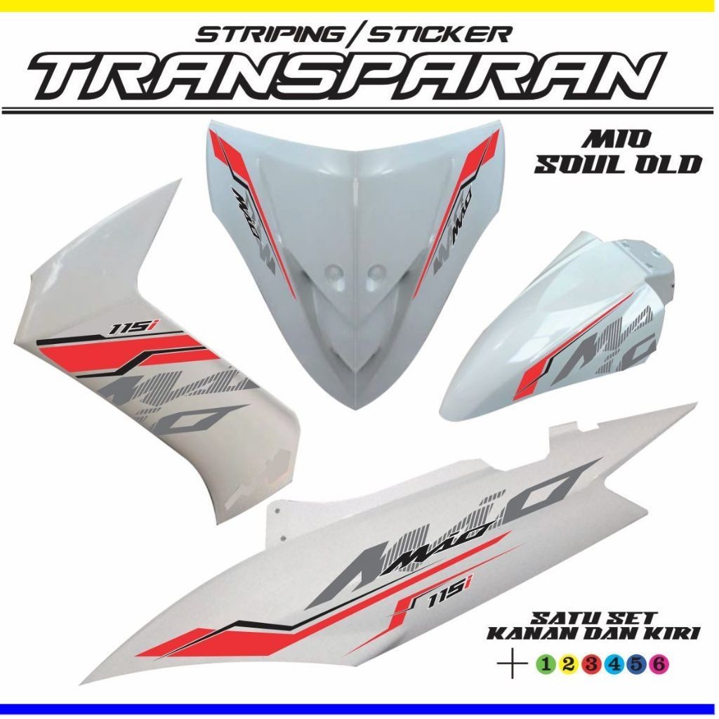 Mio SOUL CARBON TRANSPARENT Striping - MIO SOUL KARBU Motorcycle ...