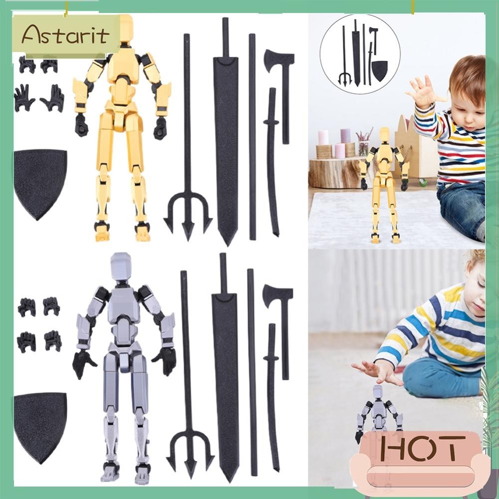 2Pcs Mechanical Robot Toys 3D Printed Multi-Jointed Robot for Desktop ...