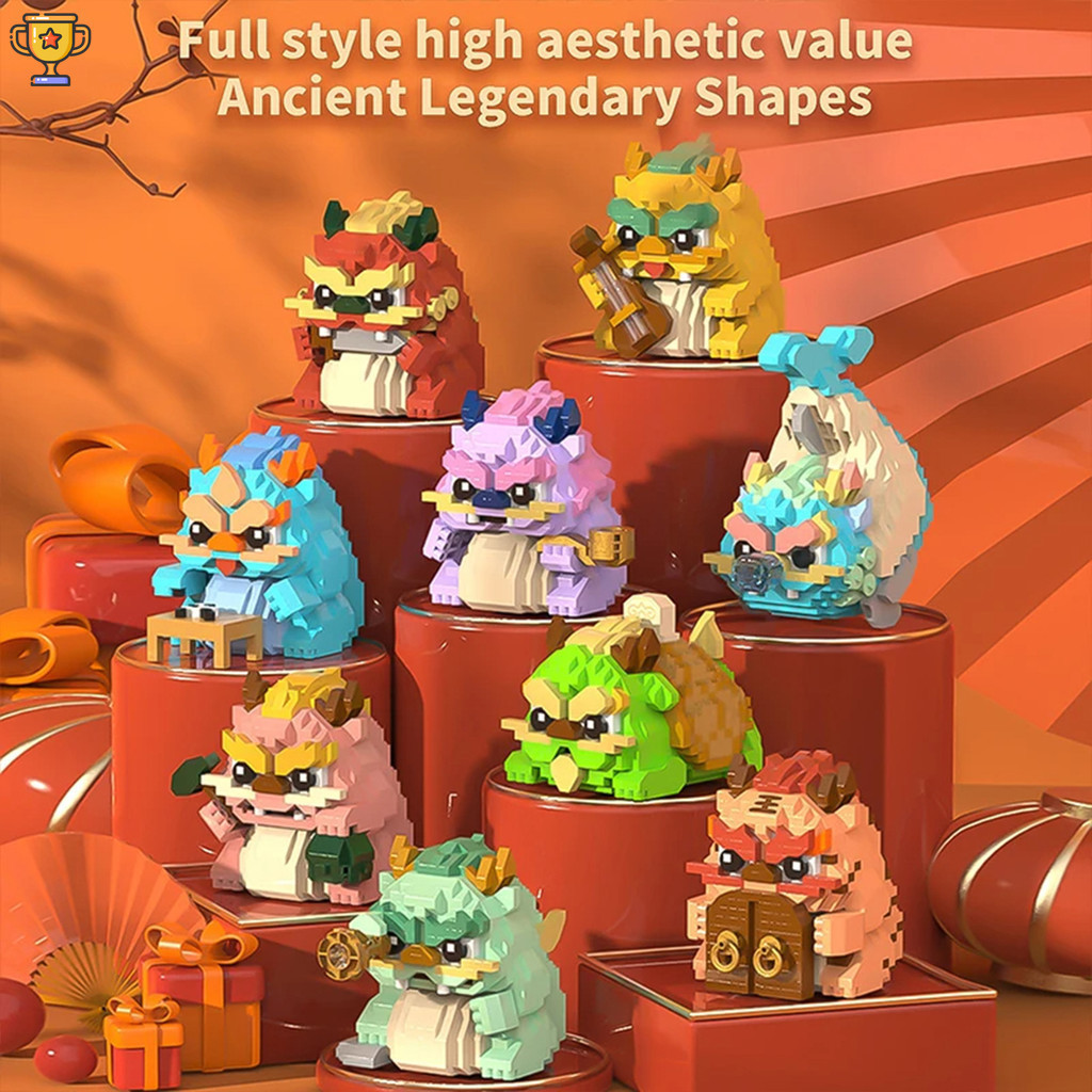 Dragon Chinese New Year Figures Mini Building Blocks Sets 3D Model ...