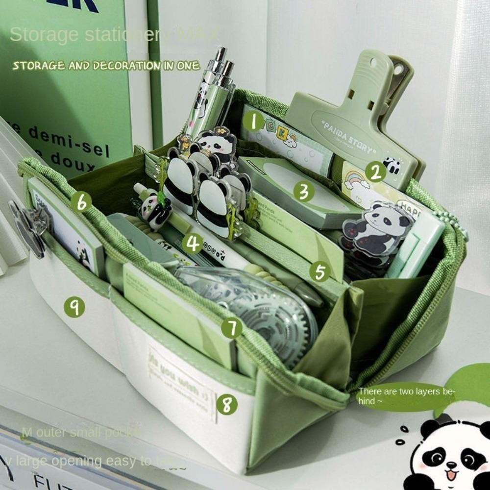 MultiLayer Pencil Case Solid Color Pencil Pouch, Kawaii Pencil Case ...