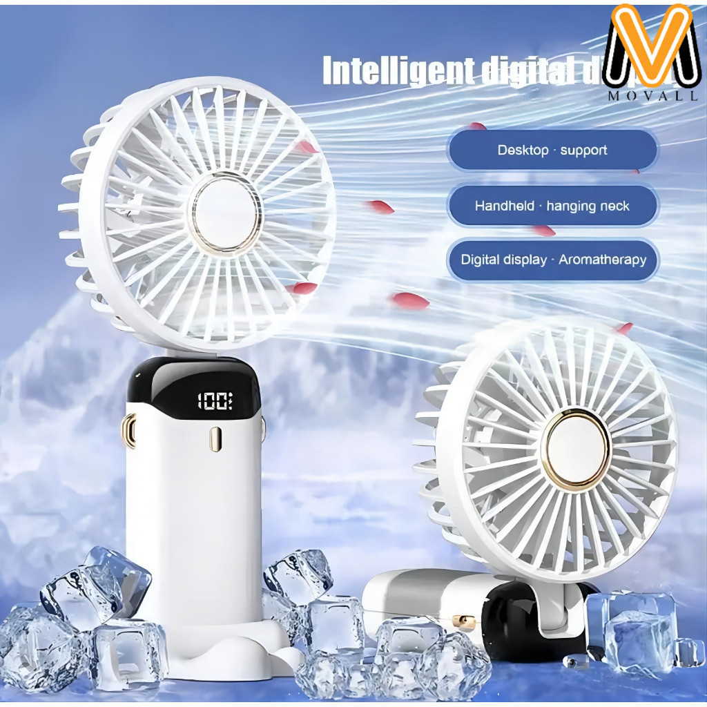 Portable Mini Fan USB Rechargeable Handheld Fan 5-Speed Adjustable ...