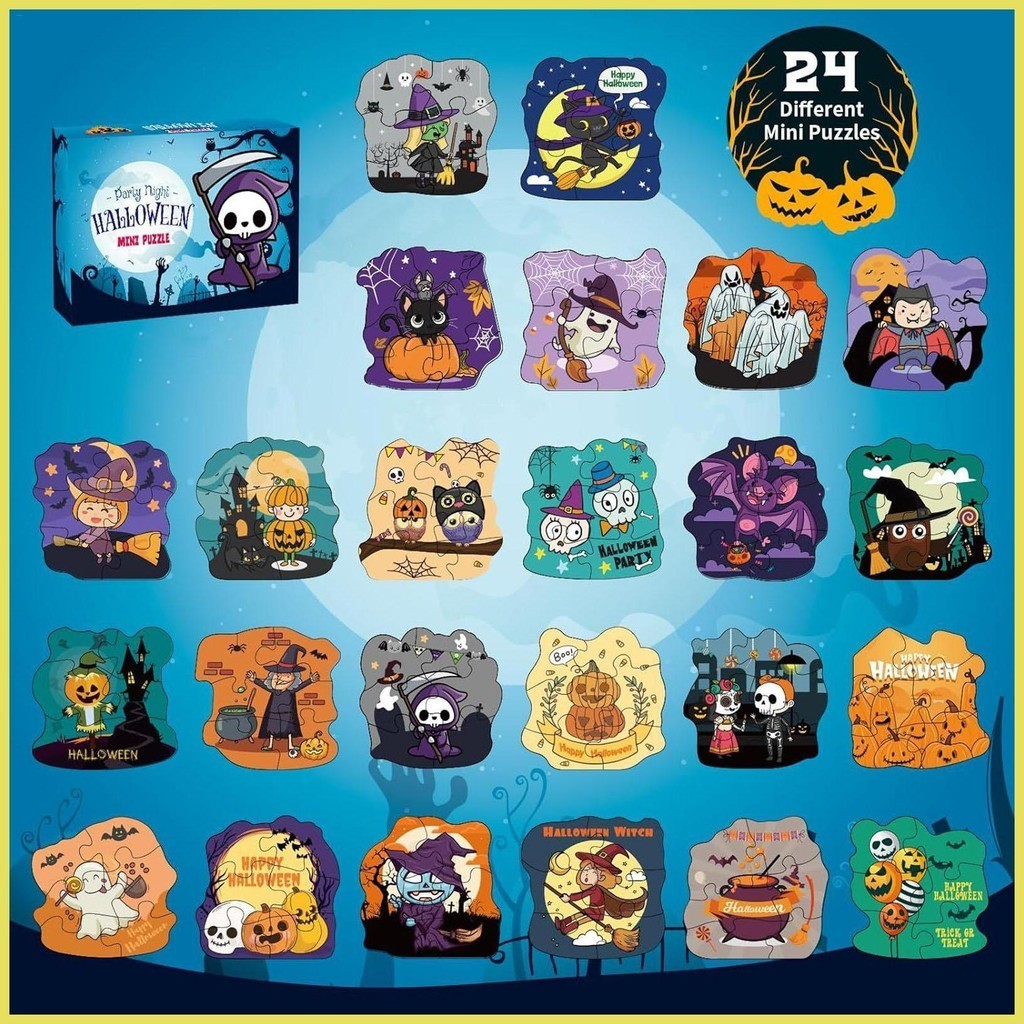 Halloween Mini Puzzles Brain Teaser Puzzle Jigsaw Puzzles for Kids ...