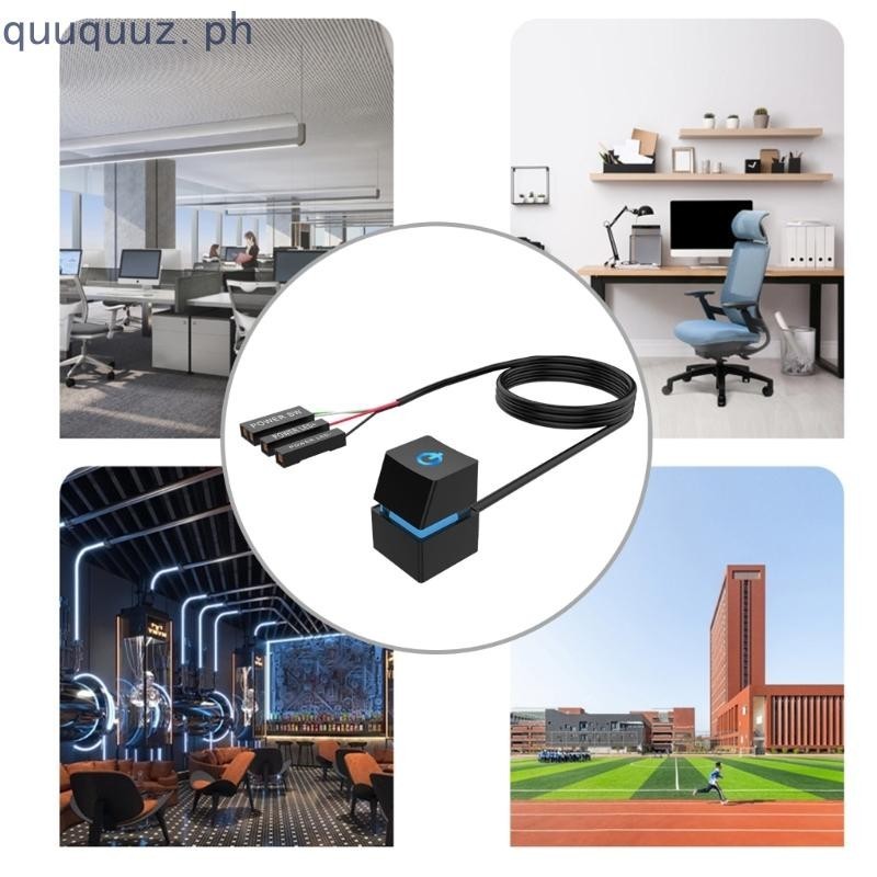 QUU Desktop Computer External Power Button with LED Lights for ...