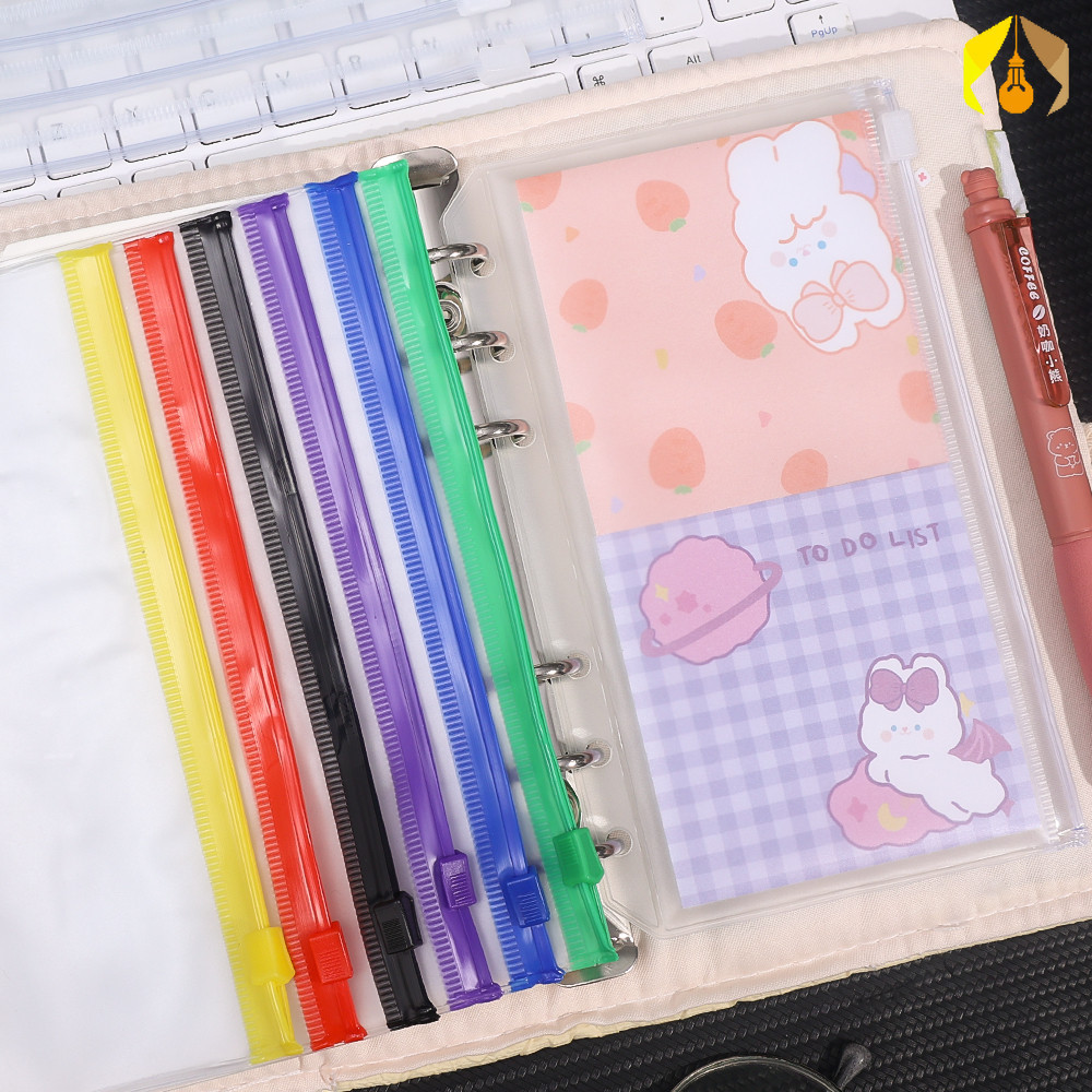 Portable Matte Waterproof School DIY Note Binder Pockets - Detachable ...