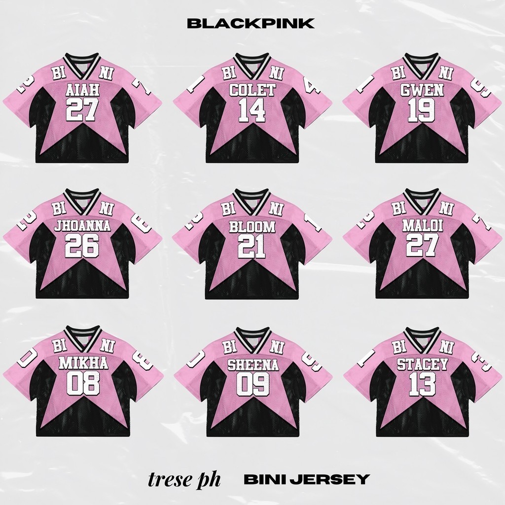 BINI Jersey Unisex Top Summer Outdoor Sports Jersey Loose Oversized ...