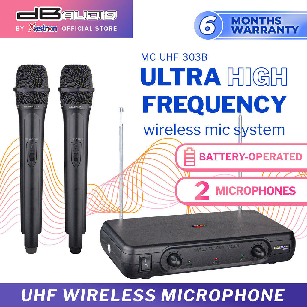Db Audio by Astron MCUHF303B 2 Wireless Microphone - Ultra High ...