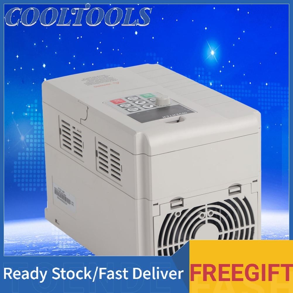 Cooltools 3‑Phase Frequency Converter Motor Speed Control Inverter 220V Input 380V Output 4KW ...