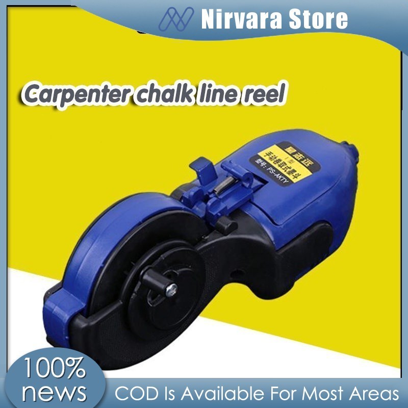 30M Carpenter Chalk Line Reel Construction Marking Tool Carpenter Ink ...