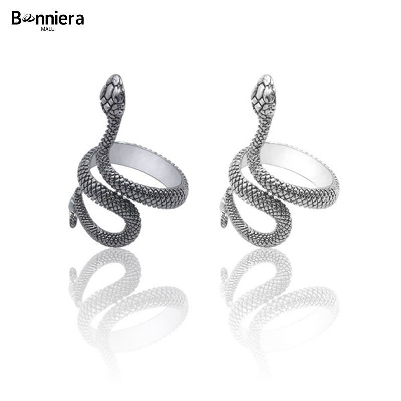 Snake Ring Design Snake Sliver Black Titanium Stainless Steel ...