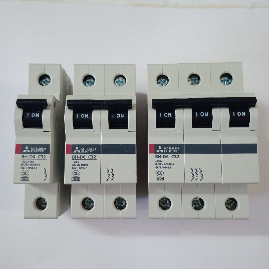 Brand New Mitsubishi Small Circuit Breaker BH-D6 1P 2P 3P 4P Air Switch C 16A 32A 63A | Shopee ...