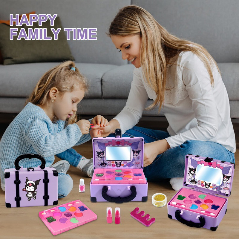 [ATS] 17PCS Kids Makeup Toys Make Up Set Kit Washable Mini Makeup Box ...