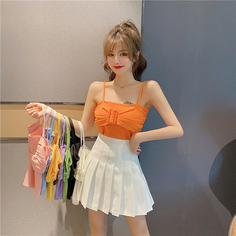 Fashion Retro Tube Top Camisole Girls Inner Outer Wear Slim-fit All ...