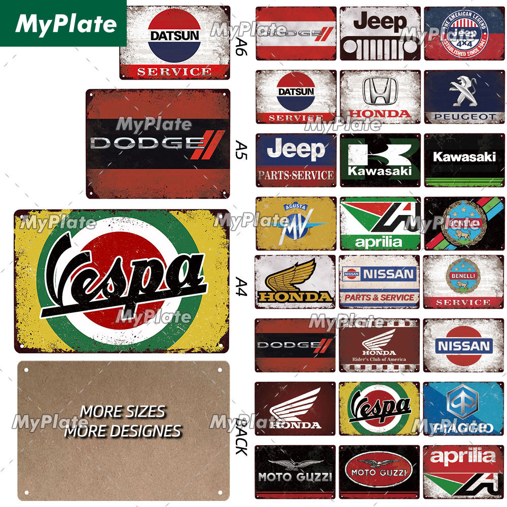 Motorcycle Car Styles Wooden Sign Wood Plaque Plate Painting For Pub ...