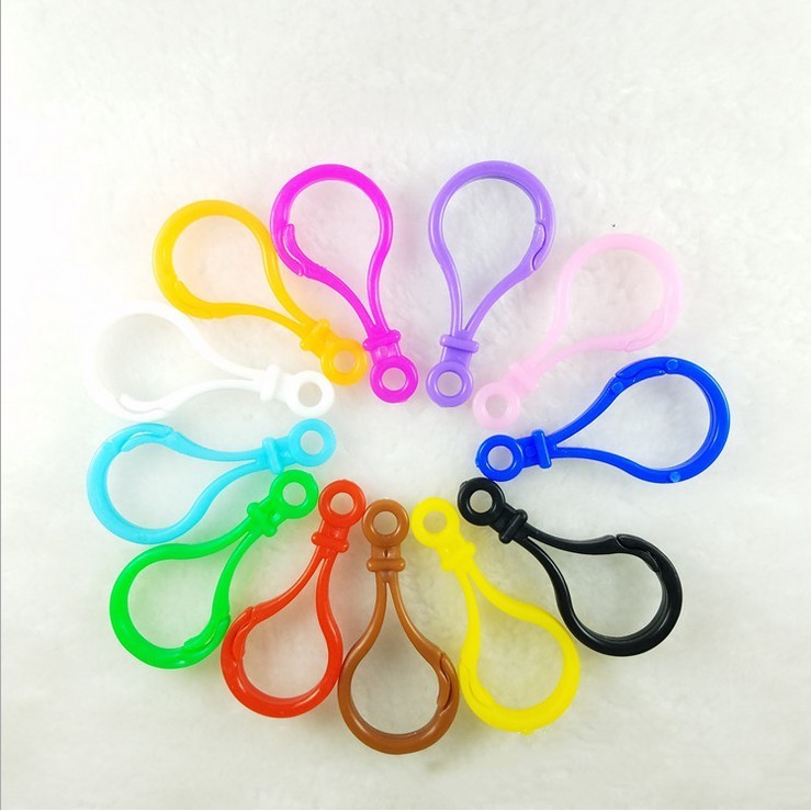20pcs Candy Color Plastic Lobster Clasp Hooks Bag Purse Key Ring Hook ...