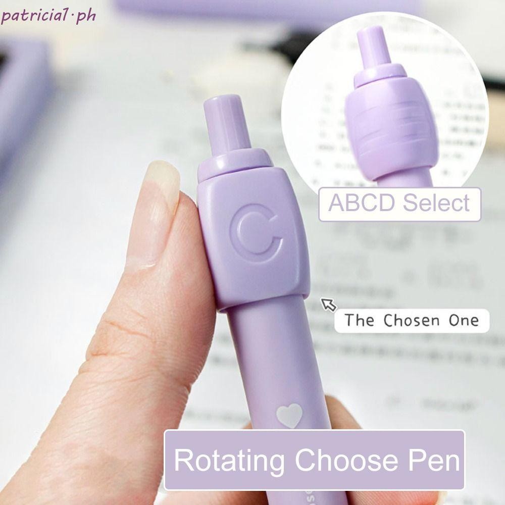 PATRICIA 2PCS Rotating Answer Pen, Novelty ABCD Select Rotating Choose ...