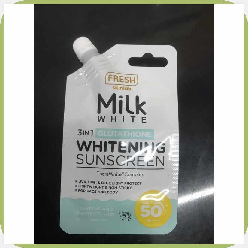 Fresh*r|Milk-AWhiteXSunscreenxSPF50o10ml | Shopee Philippines
