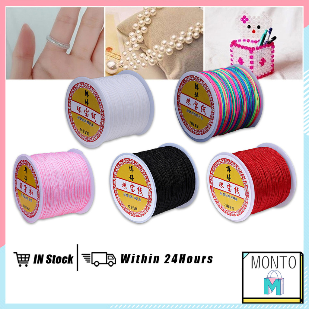 50M Bracelet rope jade thread Multicolor Weaving Nylon Beading DIY ...