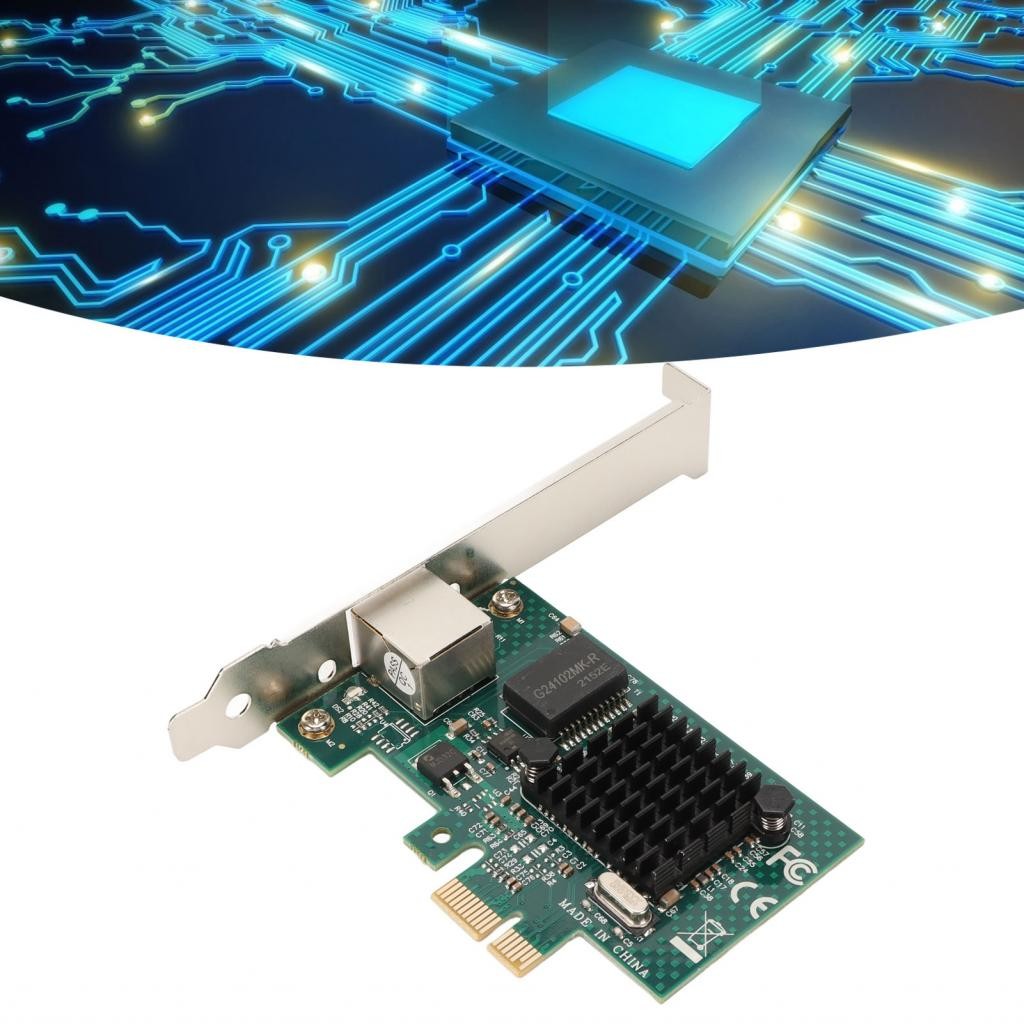 Yaiueir PCIE NIC Network Card Single Port PCI Express X1 for Plug and ...