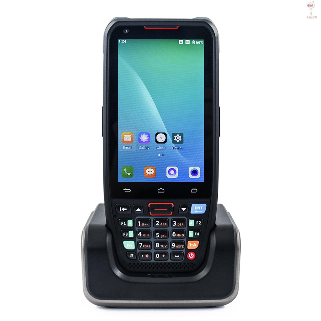 Handheld Pos Android 10 0 Pda Terminal 1d 2d Qr Barcode Scanner With Charge Base Support 2 3 4g