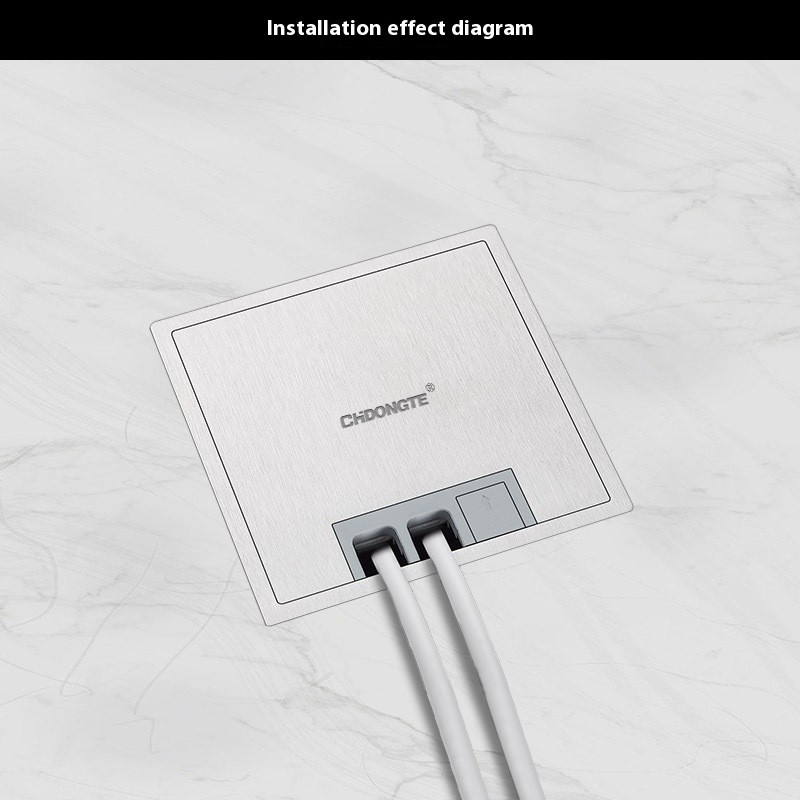 Dongte Pure Flat Socket Invisible Floor Hidden Floor Socket Socket ...