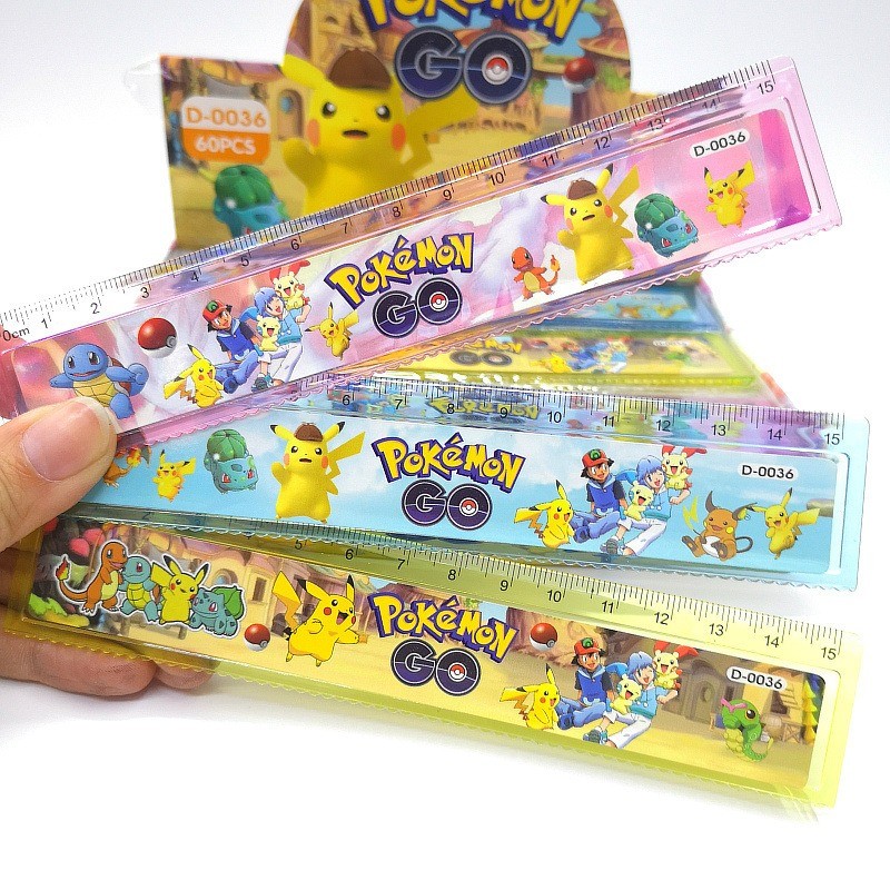 1PCS Cartoon Pokémon 15cm Ruler Cute Pikachu Multifunctional Drawing ...