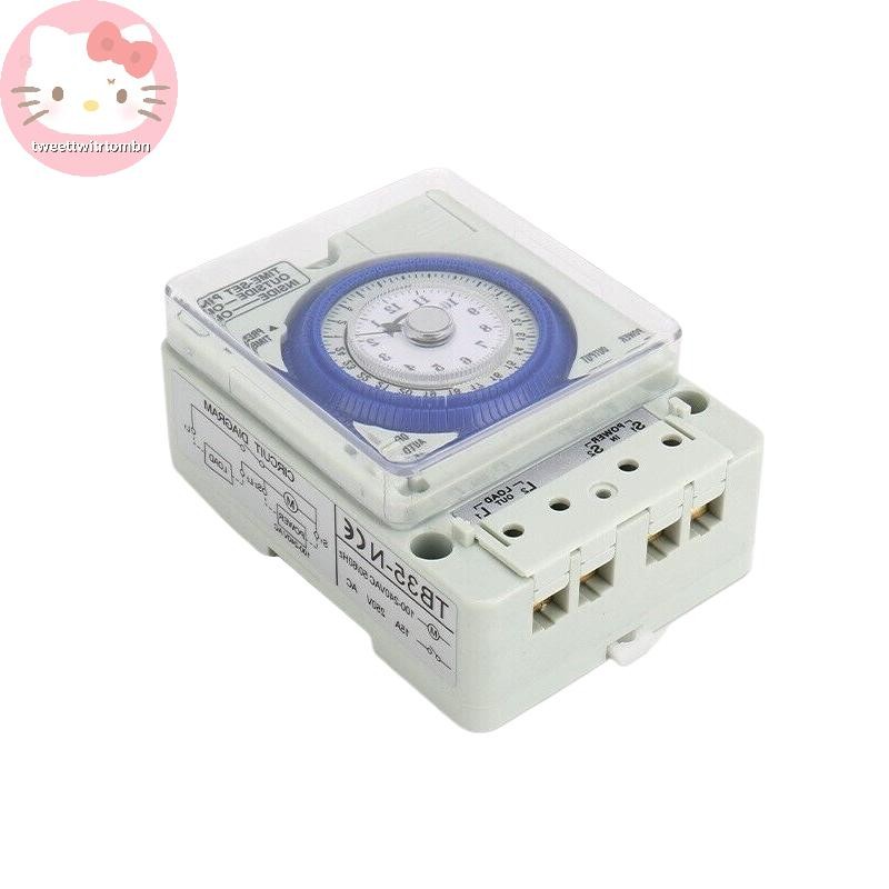 tweettwitombn 24Hours Timer Switch Timer Plug In Mechanical Grounded Programmable Smart ...