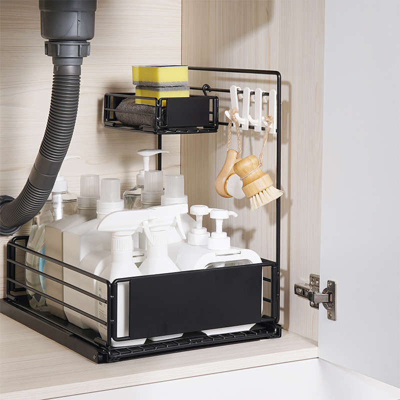 kes Anxiang Kitchen Sink Rack Pull-out Cabinet Storage Rack Cabinet ...