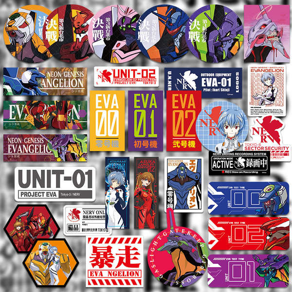 Japanese Cartoon EVA EVA Skyhawk Warrior Ling Polly No. 1 Mecha Sticker ...