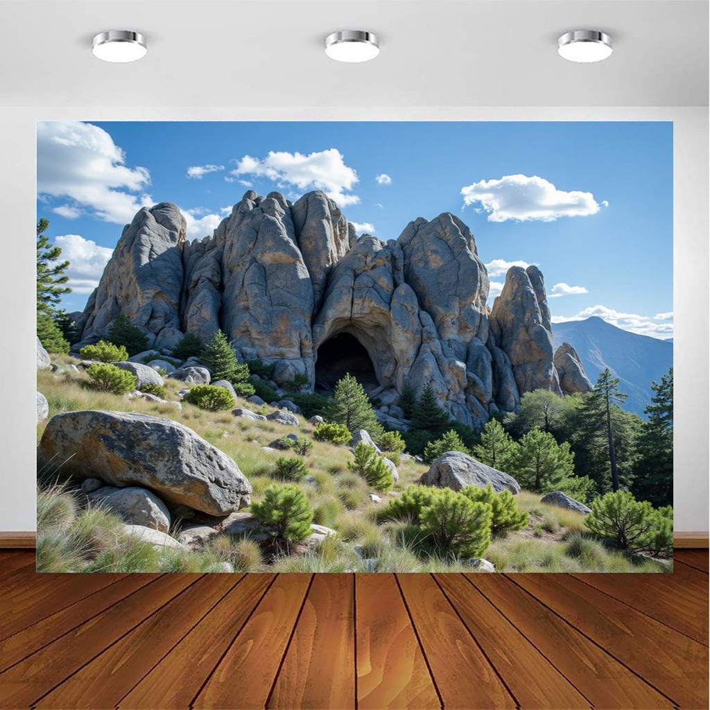 1pc, Scene Backdrop Natural Cave Versatile Fabric,Without Electricity ...