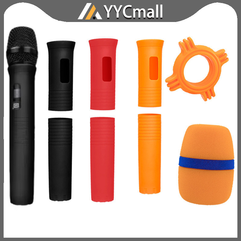 3Pcs/Set Microphone Silicone Handle Covers Mic Parts Mic Protection ...