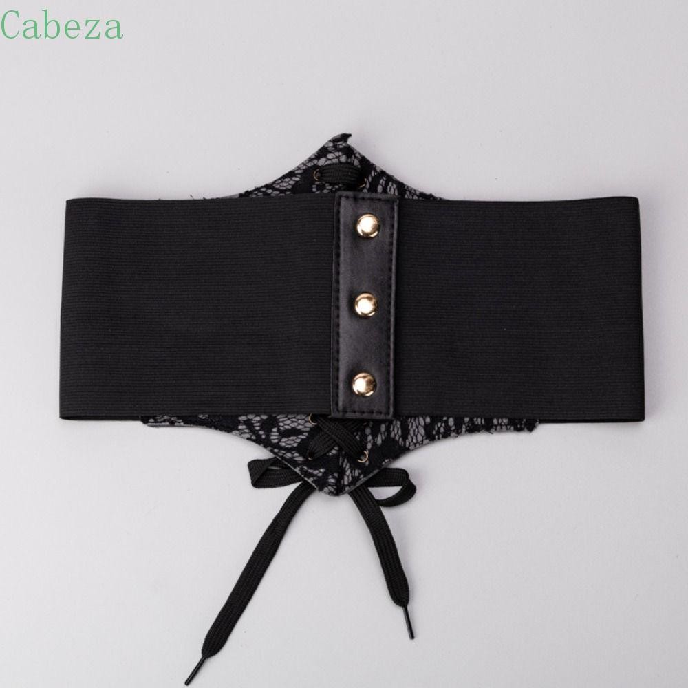 CABEZA Lace Cummerbunds, Adjustable Leather Corset Belt, Gothic Solid ...