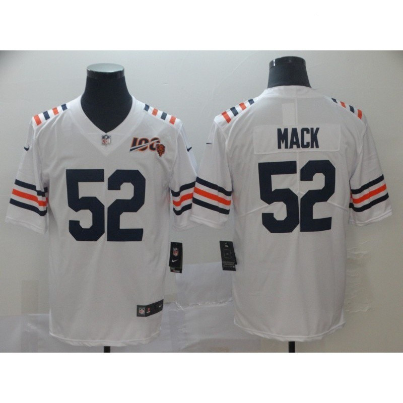NFL Chicago Bears #52 Khalil Mack navy blue orange white player ...