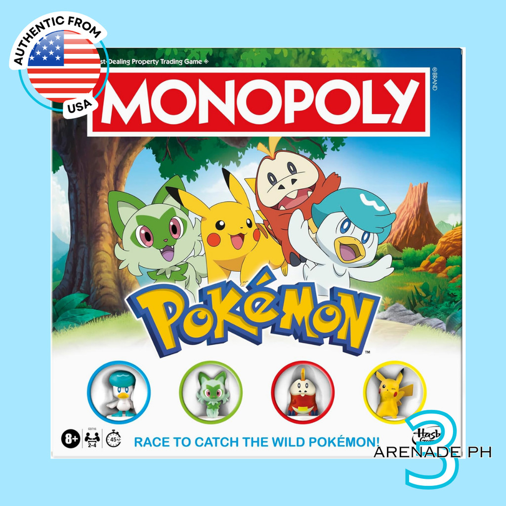 Monopoly Pokemon Board Game by Hasbro Gaming, 2 to 4 Players | Shopee ...