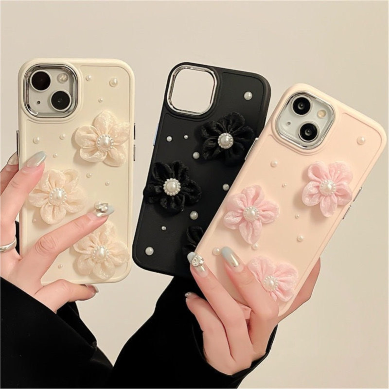 Silver Camera Bezel - Plain Color [With Silver Button] - Flower Model ...