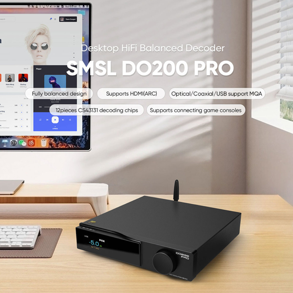 SMSL DO200PRO MQA Audio DAC AMP Chips Full Decoding Bluetooth 5.0 ...