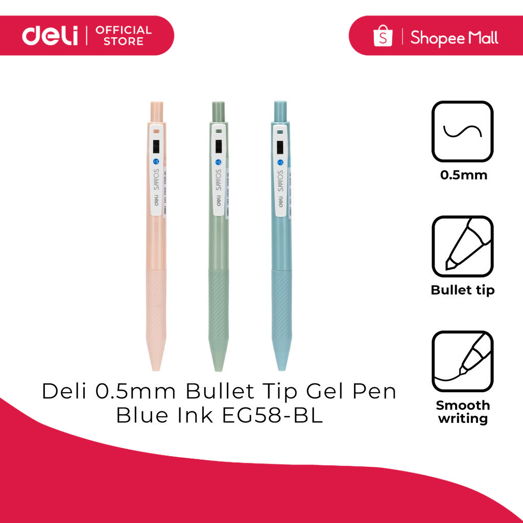Deli EG58 Bullet Tip Gel Pen 0.5mm 1PC | Shopee Philippines