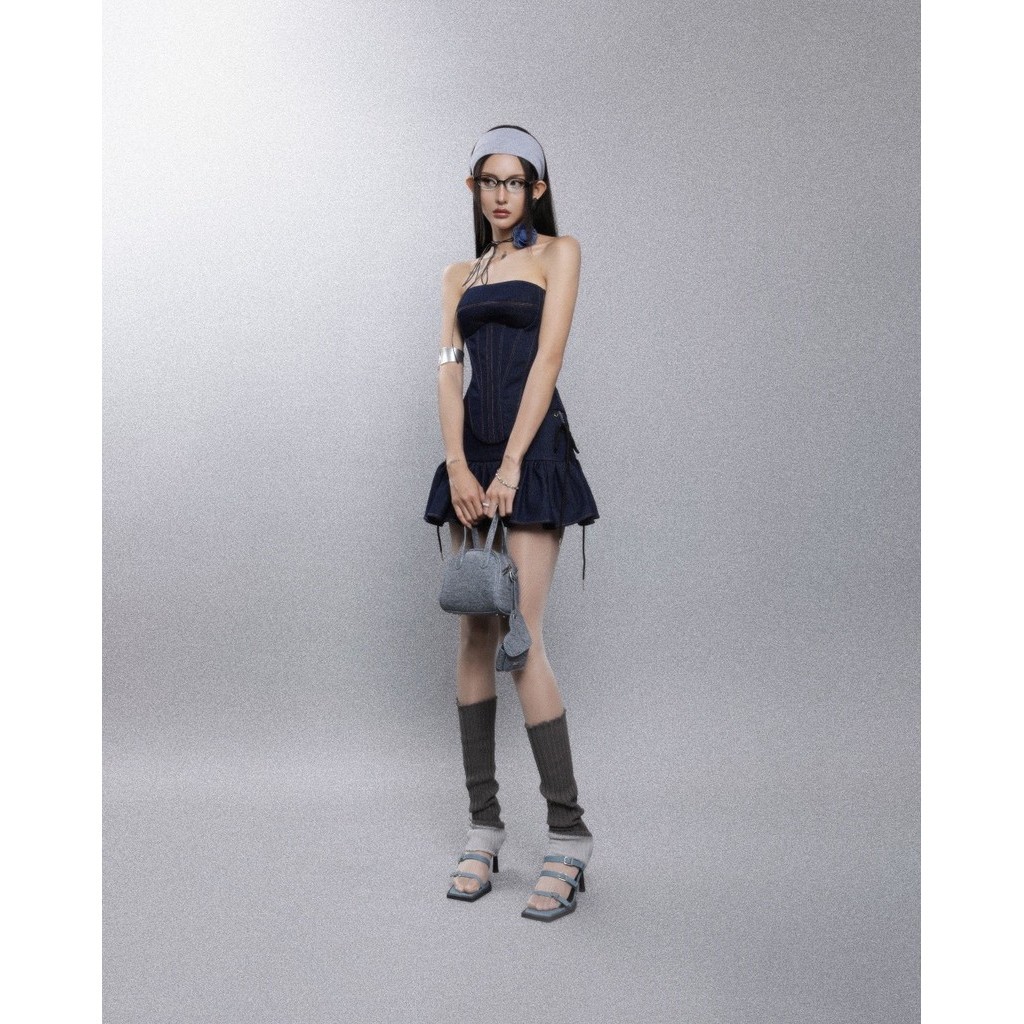 Sidope CLUB - Set of chest cup jeans and spread jeans skirt | Shopee ...