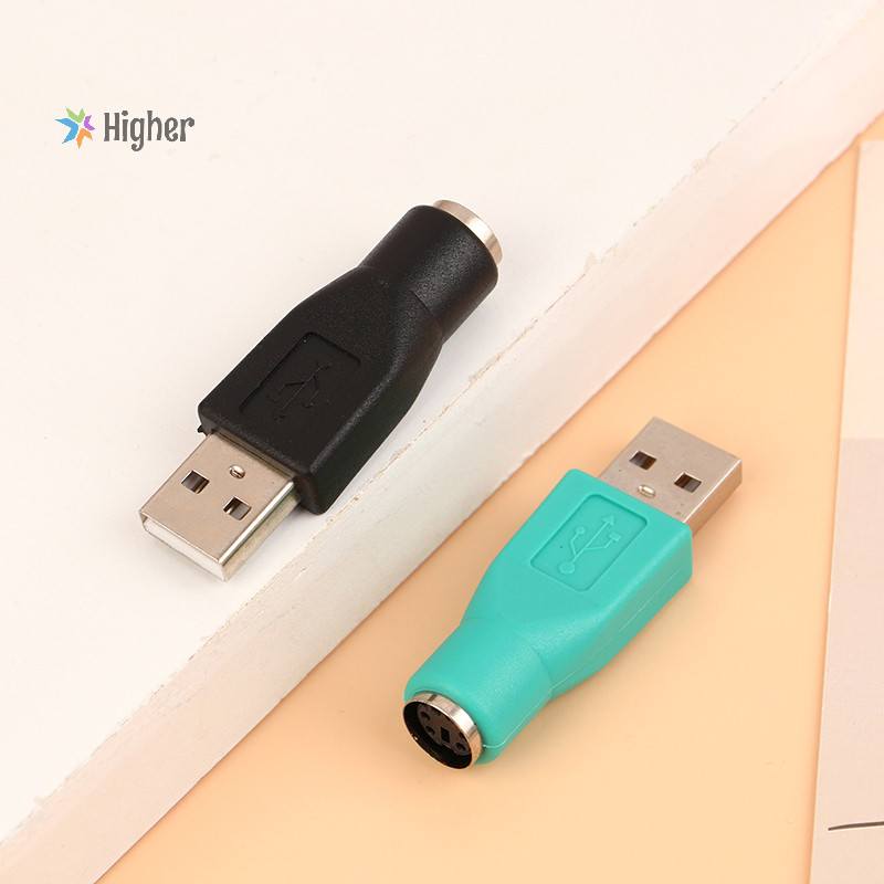 Higher＞ PS2 To USB Male Adapter For Computers PC Laptop Mouse Keyboard ...