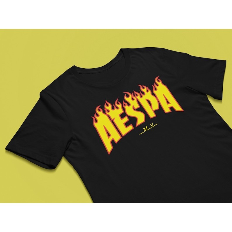 AESPA Fire T-shirt Aespa Merch Kpop Shirt Kpop Idols Next Level Kpop ...