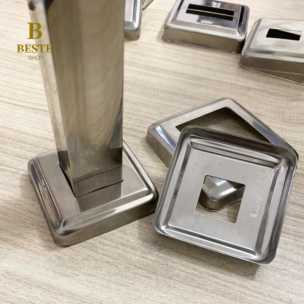 1PC Stainless Cover Plate Square Flange Cover Square Tube Rectangular ...
