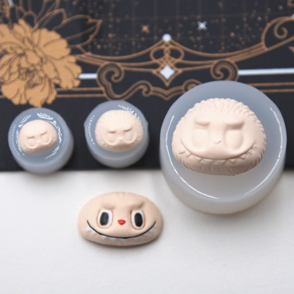 La labubu Mystery Box Face Mold Silicone Face Mold Ultra-Light Clay ...