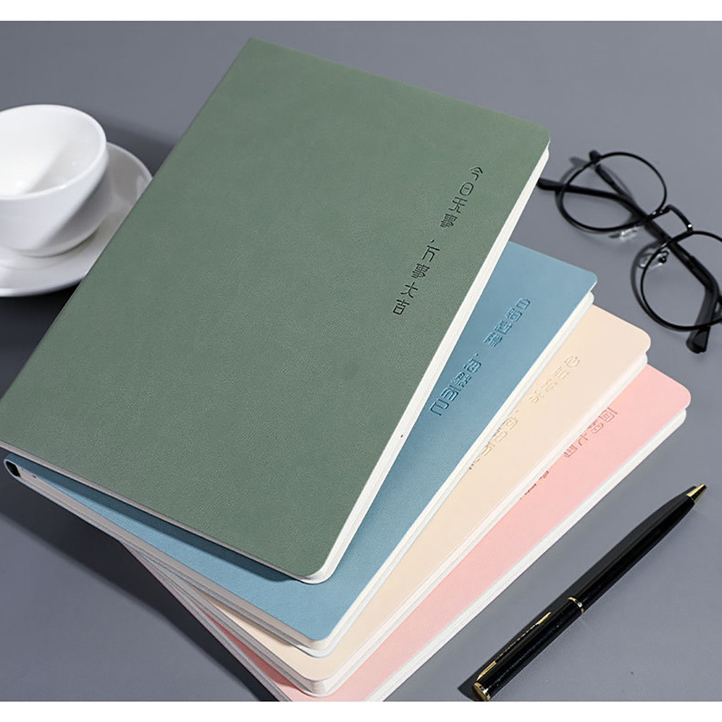 A5 80 Sheets Solid Color Notebook Simple Style Horizontal Line Notepad ...